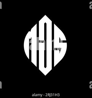 MJS circle letter logo design with circle and ellipse shape. MJS ...