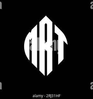 MRT circle letter logo design with circle and ellipse shape. MRT ...