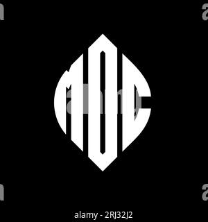 MOC circle letter logo design with circle and ellipse shape. MOC ...