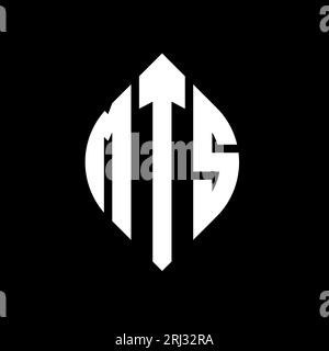 MTS circle letter logo design with circle and ellipse shape. MTS ...