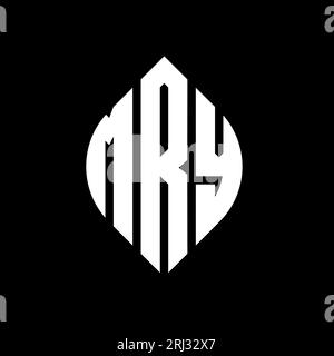 MRY circle letter logo design with circle and ellipse shape. MRY ...