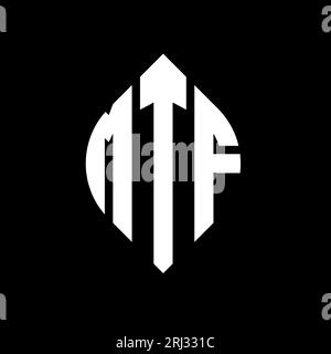 MTF circle letter logo design with circle and ellipse shape. MTF ...