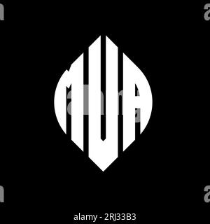 MVA circle letter logo design with circle and ellipse shape. MVA ...