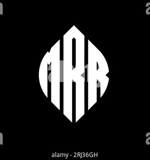 MRR circle letter logo design with circle and ellipse shape. MRR ...