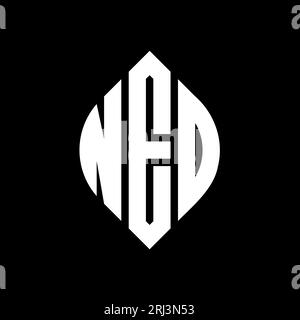 NEO circle letter logo design with circle and ellipse shape. NEO ...