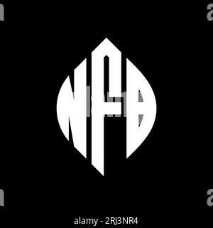 NFB circle letter logo design with circle and ellipse shape. NFB ...