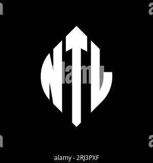 NTL circle letter logo design with circle and ellipse shape. NTL ...