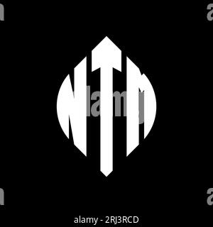 NTM circle letter logo design with circle and ellipse shape. NTM ...