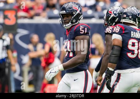 Houston Texans defensive end Will Anderson Jr. (51) reacts during an ...