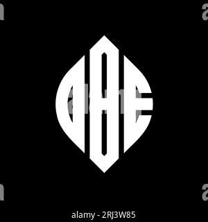 OBE circle letter logo design with circle and ellipse shape. OBE ...