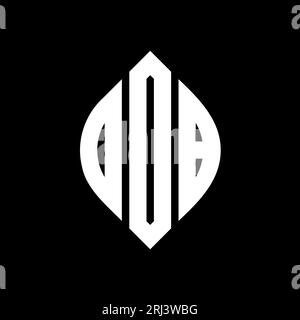 OOB circle letter logo design with circle and ellipse shape. OOB ...