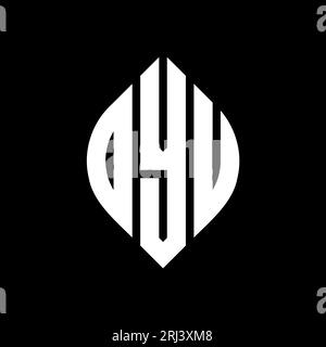 OYU circle letter logo design with circle and ellipse shape. OYU ...