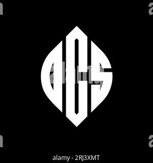 OCS circle letter logo design with circle and ellipse shape. OCS ...