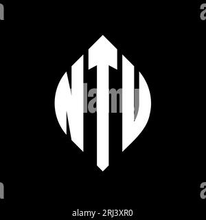 NTU circle letter logo design with circle and ellipse shape. NTU ...