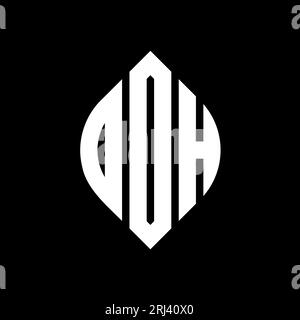OOH circle letter logo design with circle and ellipse shape. OOH ...