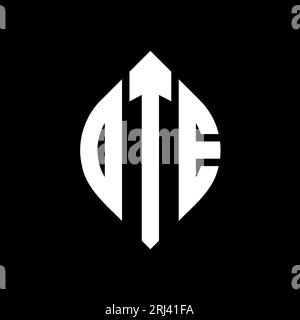 OTE circle letter logo design with circle and ellipse shape. OTE ...