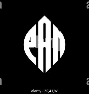 PAM circle letter logo design with circle and ellipse shape. PAM ...