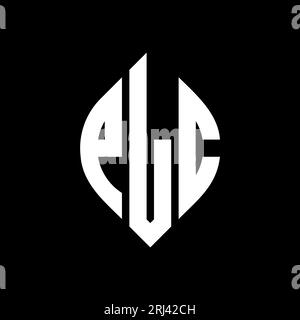 PLC circle letter logo design with circle and ellipse shape. PLC ...
