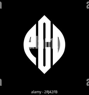 PCO circle letter logo design with circle and ellipse shape. PCO ...