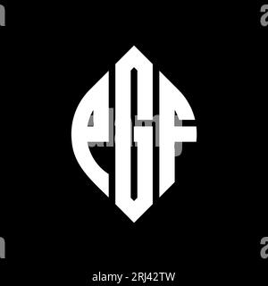 PGF circle letter logo design with circle and ellipse shape. PGF ...