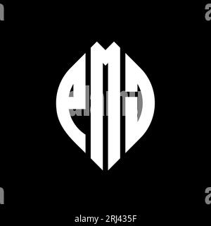 PMJ circle letter logo design with circle and ellipse shape. PMJ ...