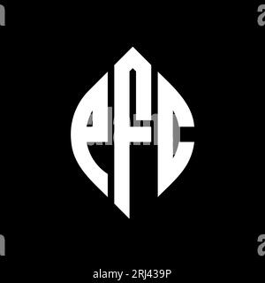 PFC circle letter logo design with circle and ellipse shape. PFC ...