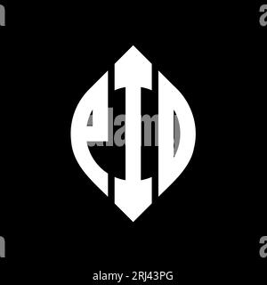 PID circle letter logo design with circle and ellipse shape. PID ...