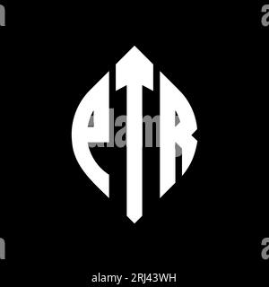 PTR circle letter logo design with circle and ellipse shape. PTR ...