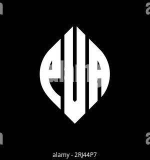 PVA circle letter logo design with circle and ellipse shape. PVA ...