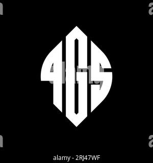 QGS circle letter logo design with circle and ellipse shape. QGS ...