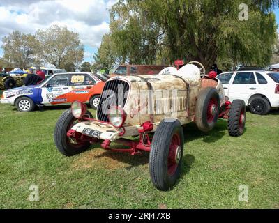 Old 1920s Hupmobile bucket racer speedster on the lawn. Nature, grass ...