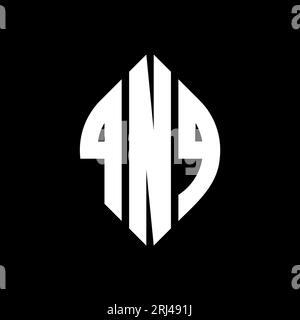 QNB circle letter logo design with circle and ellipse shape. QNB ...