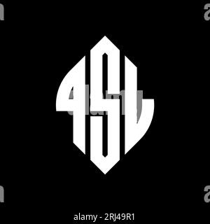 QSL circle letter logo design with circle and ellipse shape. QSL ...