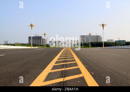 Building lighting and expedite road in broad field of vision, north ...