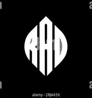 RAD circle letter logo design with circle and ellipse shape. RAD ...