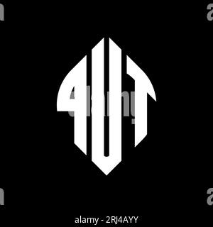 QUT circle letter logo design with circle and ellipse shape. QUT ...