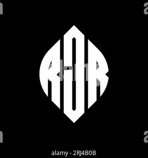 RJR circle letter logo design with circle and ellipse shape. RJR ...