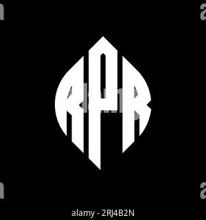 RPR circle letter logo design with circle and ellipse shape. RPR ...