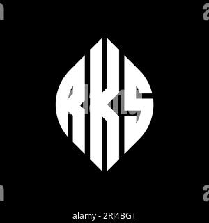 RKS circle letter logo design with circle and ellipse shape. RKS ...