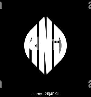 RNJ logo. RNJ letter. RNJ letter logo design. Initials RNJ logo linked with circle and uppercase ...
