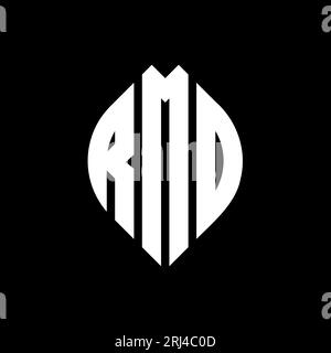 RMD circle letter logo design with circle and ellipse shape. RMD ...