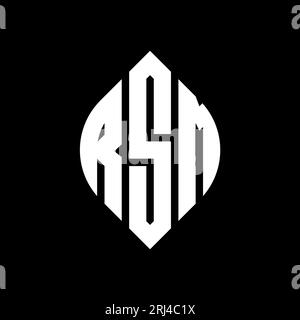 RSM circle letter logo design with circle and ellipse shape. RSM ...