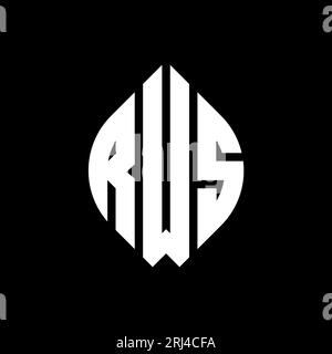 RWS circle letter logo design with circle and ellipse shape. RWS ...