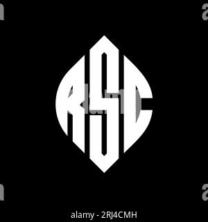 RSC circle letter logo design with circle and ellipse shape. RSC ...