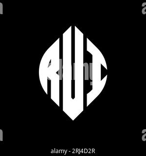 RVI circle letter logo design with circle and ellipse shape. RVI ...