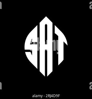 SAT circle letter logo design with circle and ellipse shape. SAT ...