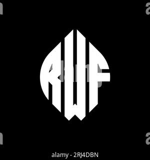 RWF circle letter logo design with circle and ellipse shape. RWF ...