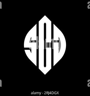 SCJ circle letter logo design with circle and ellipse shape. SCJ ...