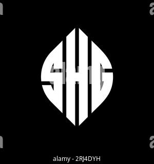 SHG circle letter logo design with circle and ellipse shape. SHG ...