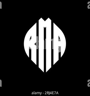 RMA circle letter logo design with circle and ellipse shape. RMA ...
